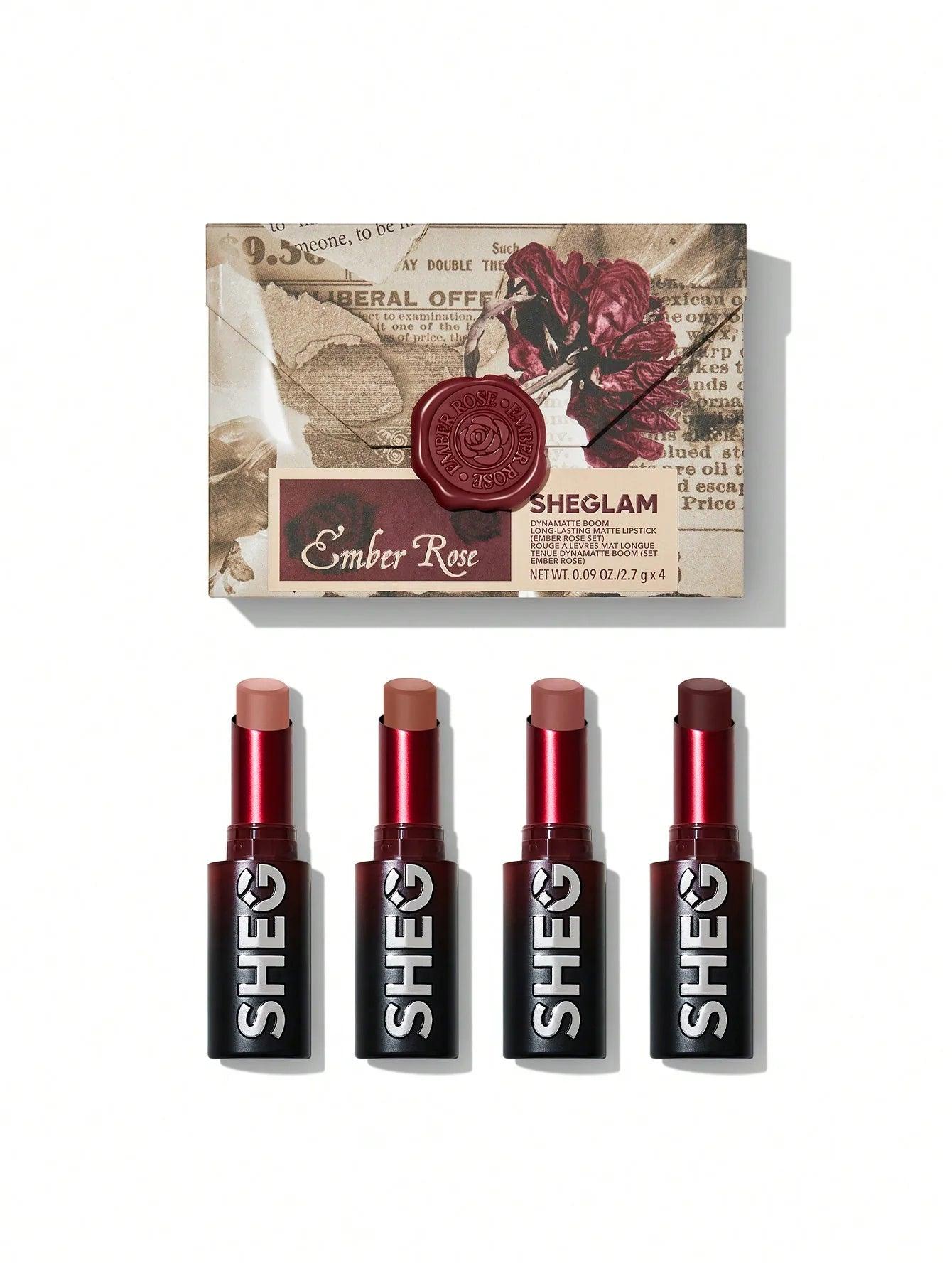 Sheglam - Dynamitte Boom Long-Lasting Matte Lipstick (EMBER ROSE SET ...
