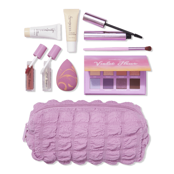 Ulta Beauty - 9 Piece Gift Set Eyeshadow Mascara Lilac Makeup Bag ...